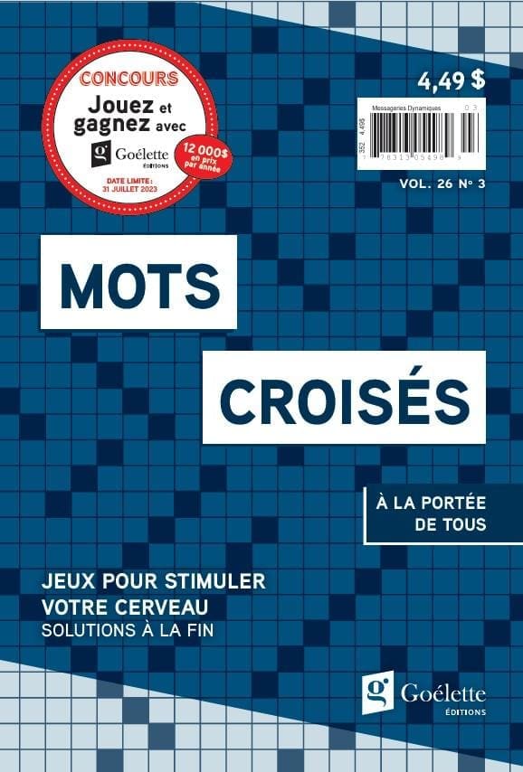 Mots croisés V26 N3 - Goélette