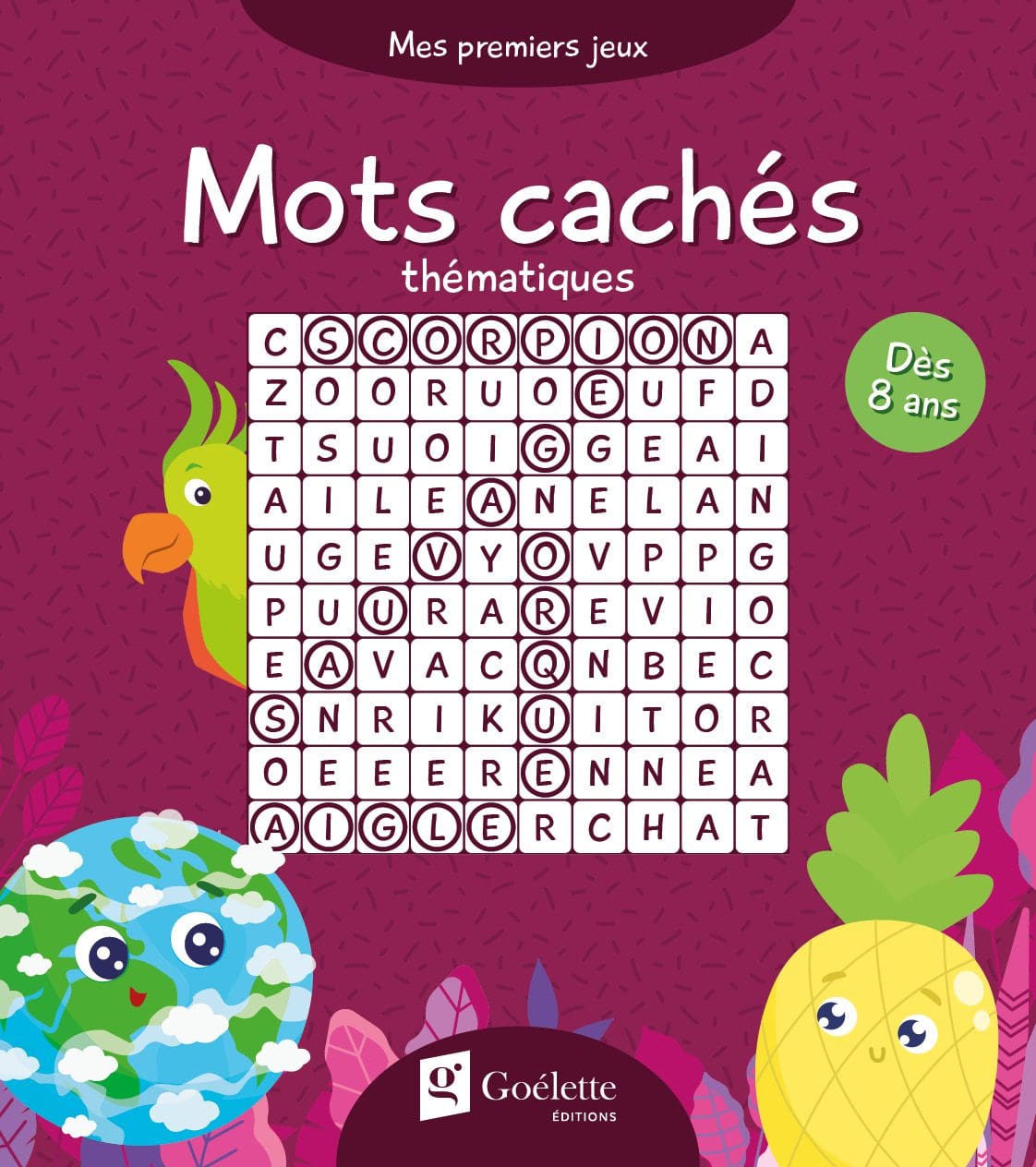 Mots cachés thématiques - Mes premiers jeux - Goélette